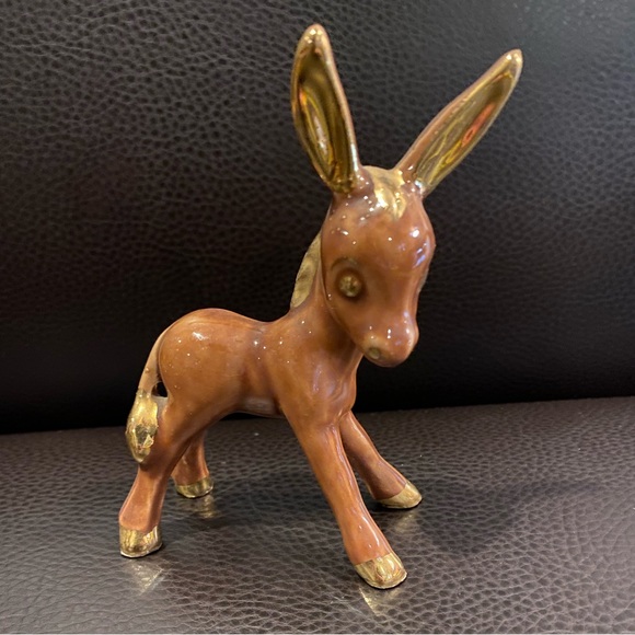 Accents | Vintage Mcm Mid Century Modern Donkey Ceramic Figurine Brown ...